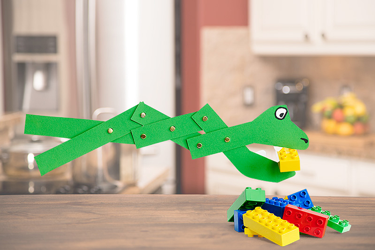 DIY Jointed “Green Gobbler” Monster Craft | Highlights for Children