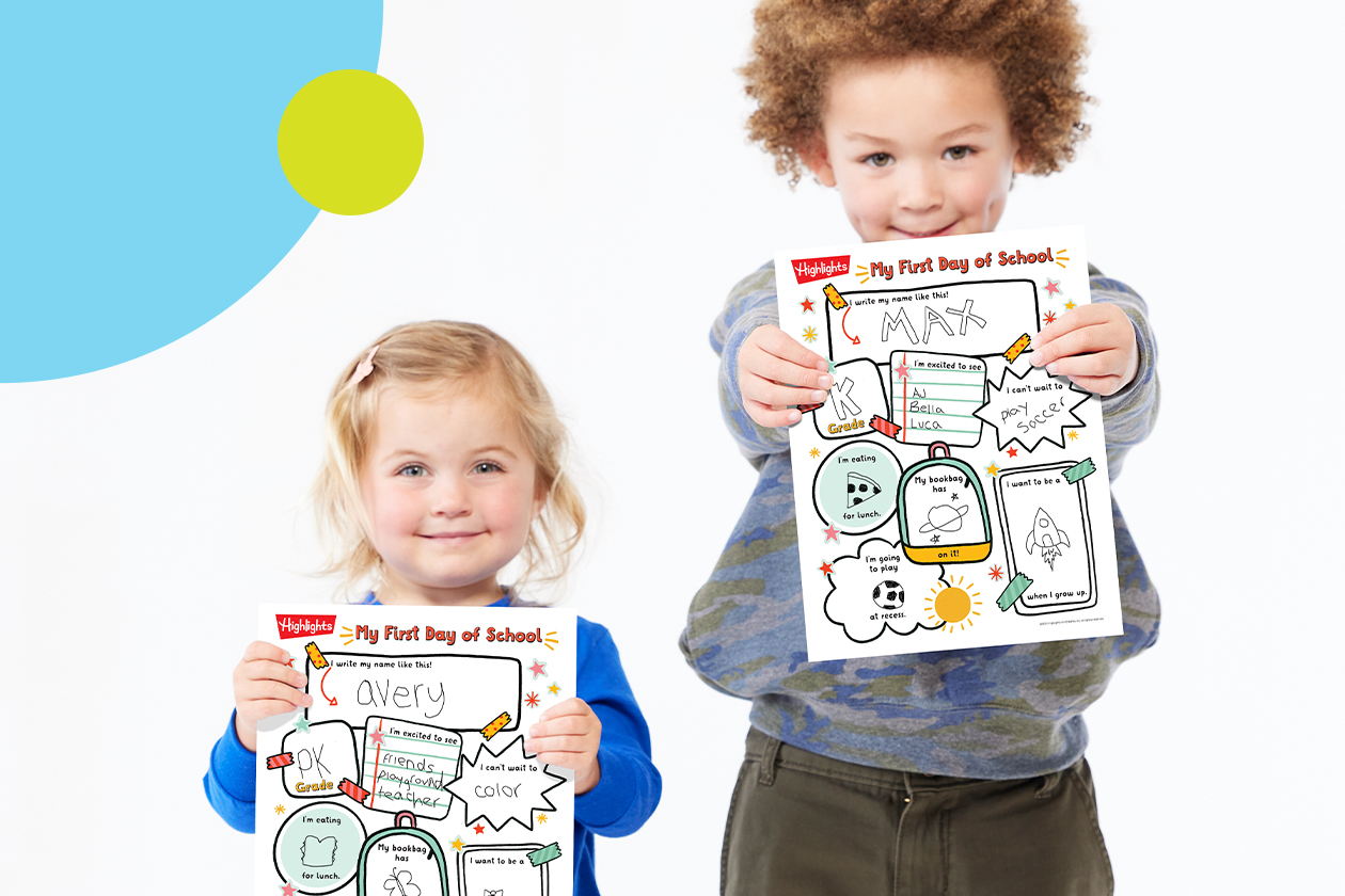 First-Day-of-School Chart Highlights Printable | Highlights for Children